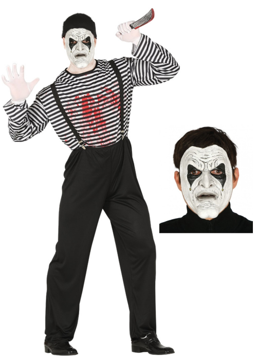 Comprar Disfraz de Mimo Asesino con mascara - Disfraces Halloween Hombre
